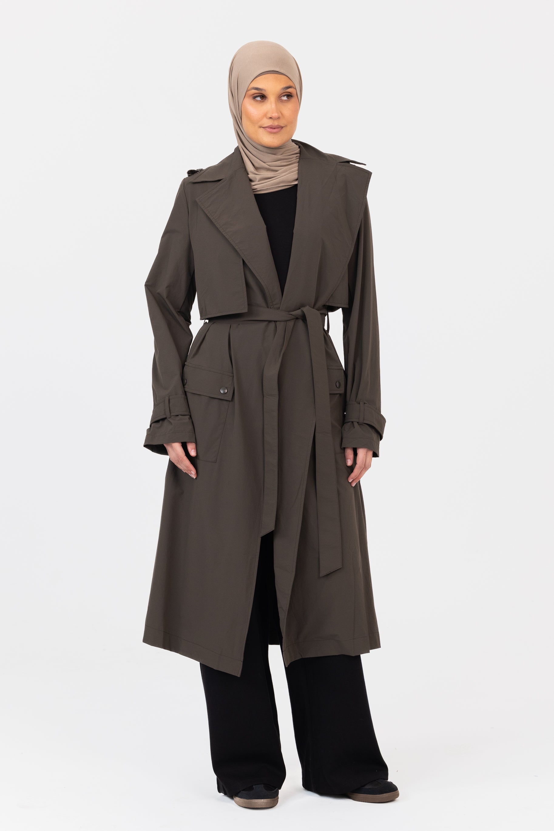 Active Trench Coat - Khaki