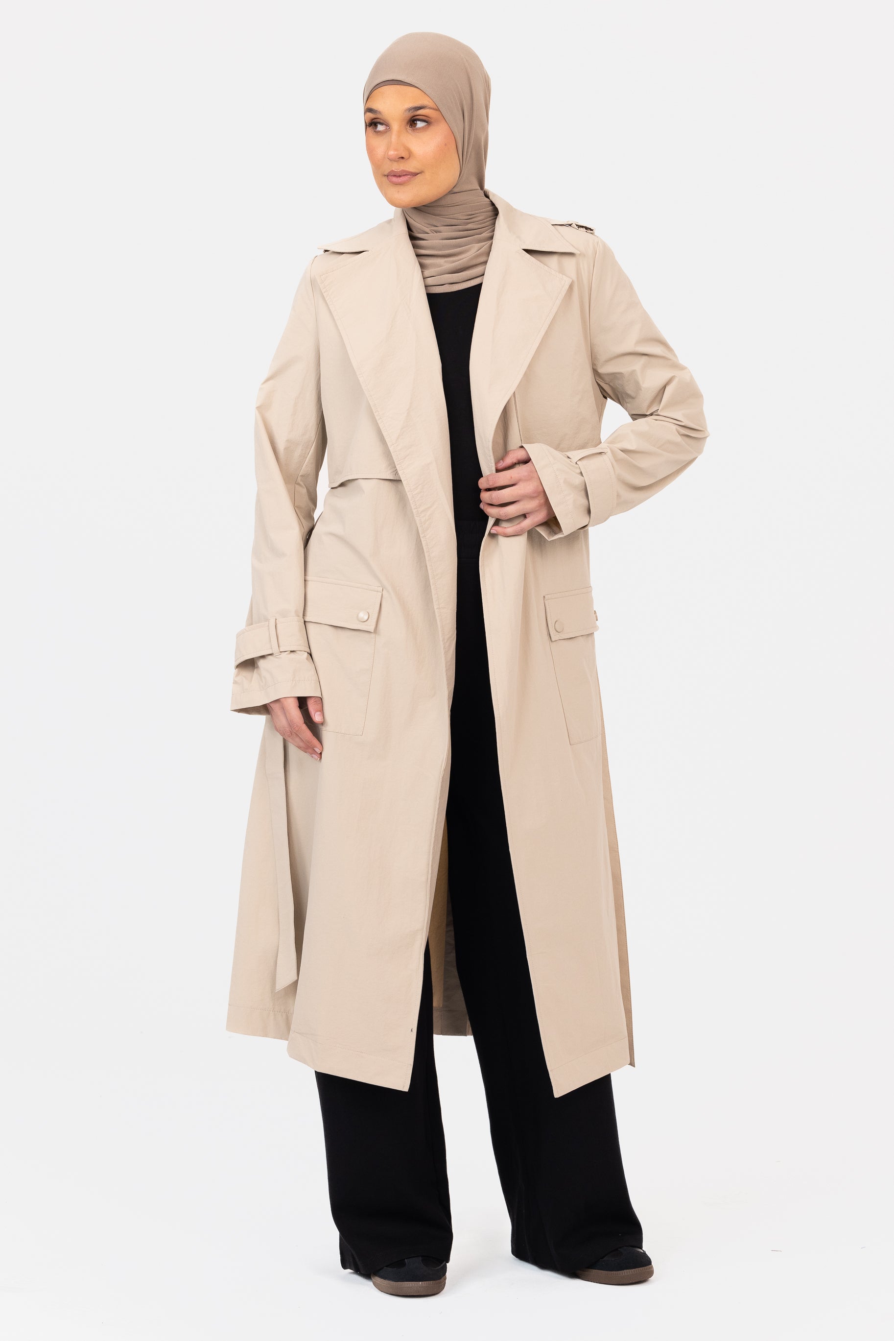 Active Trench Coat - Stone