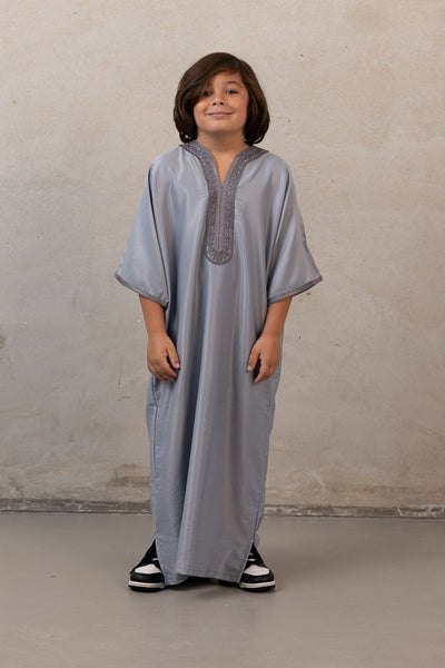 Moroccan Boys Thobes - Grey – Boutique Nour Al Houda