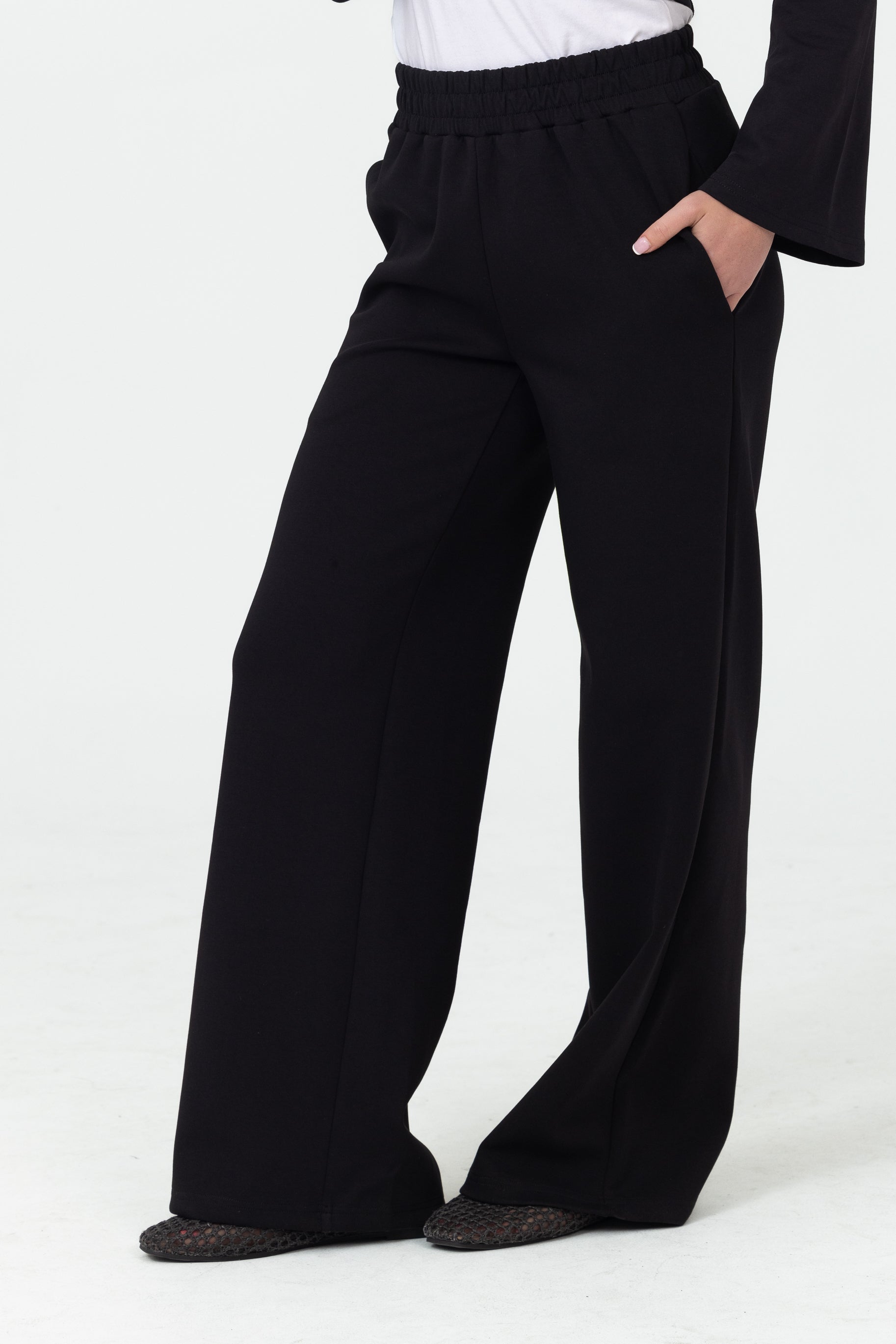 Cotton Contour Pants - Black