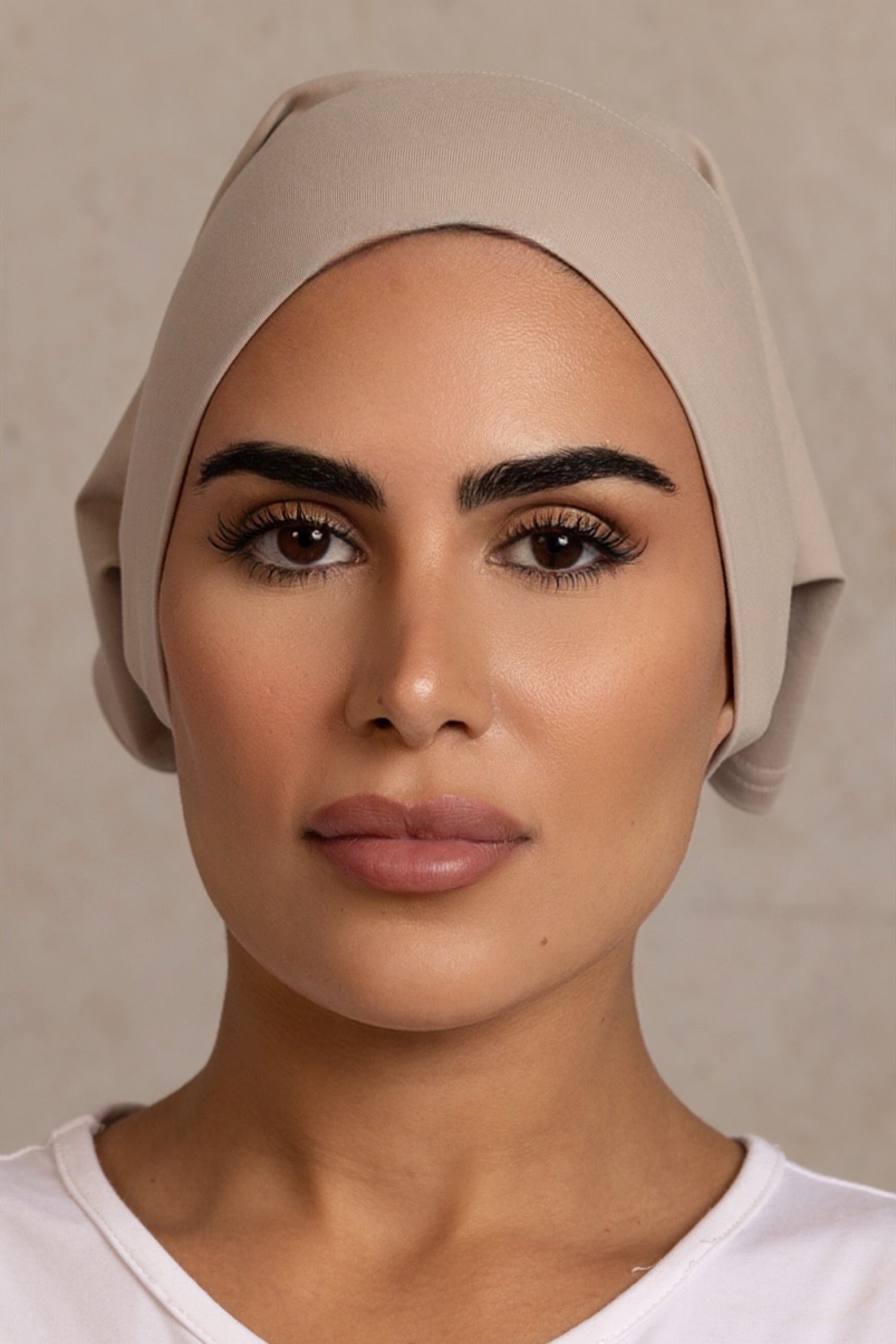 Ice Cotton Open Cap - Pebble